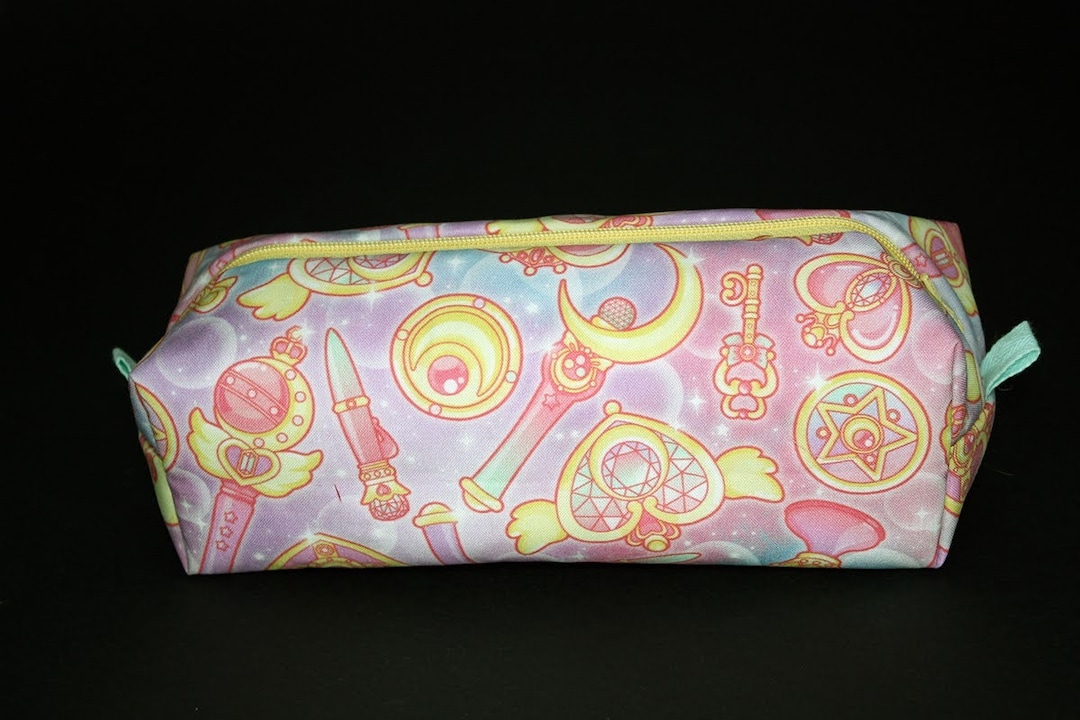 Boxy Makeup Bag - Magic Scouts Wands and Pens Print - Zipper Pencil ...