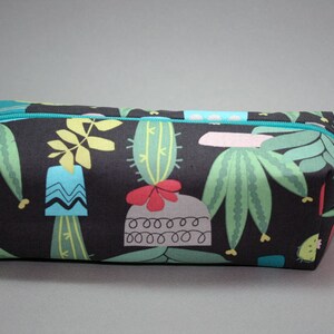 Boxy Makeup Bag Large Succulents and Cacti Print Zipper Pencil Pouch - Etsy