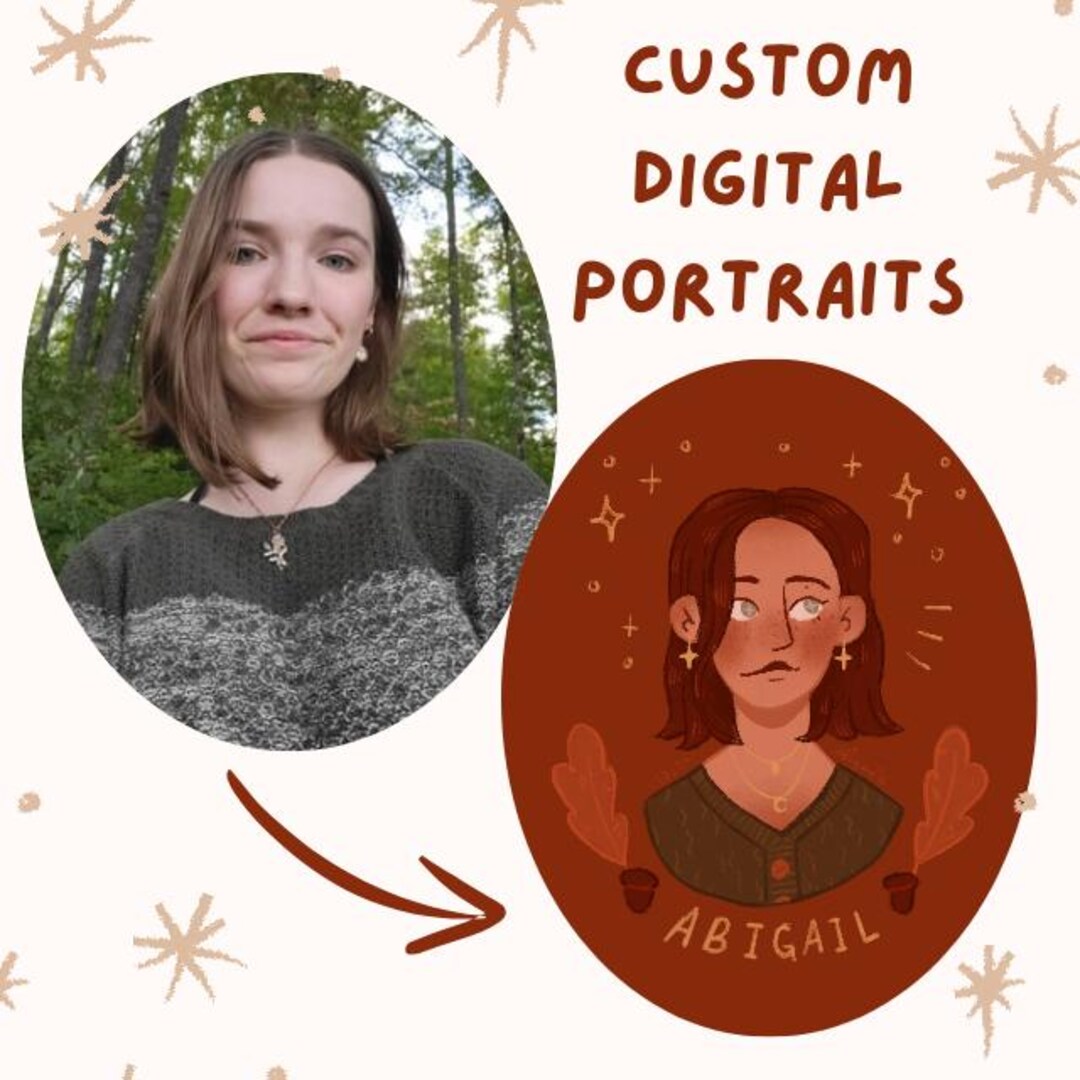 Custom Portraits*digital Portrait Art*custom Digital Portraits*custom ...