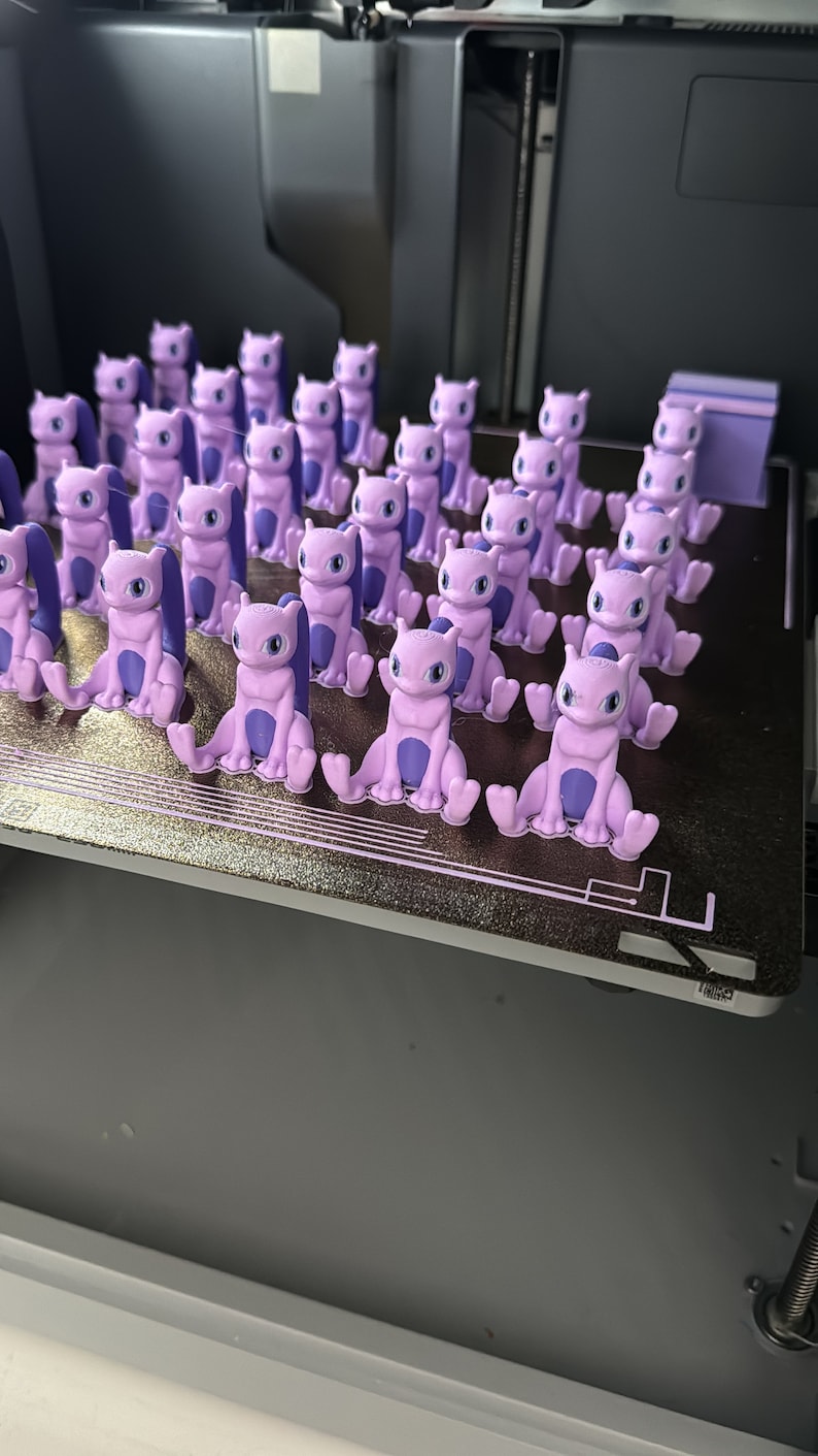 Chibi Mewtwo Figurine 3D Printed Pokemon Figure Pokemon Figurine ...