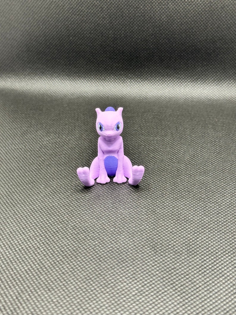 Chibi Mewtwo Figurine 3D Printed Pokemon Figure Pokemon Figurine ...