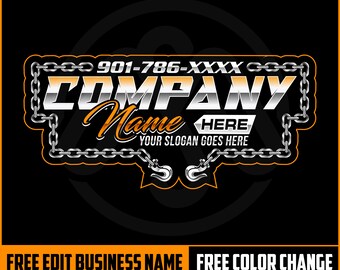 Towing Truck Logo, Roadside Assistance Logo, Towing Chain SVG, Tow ...