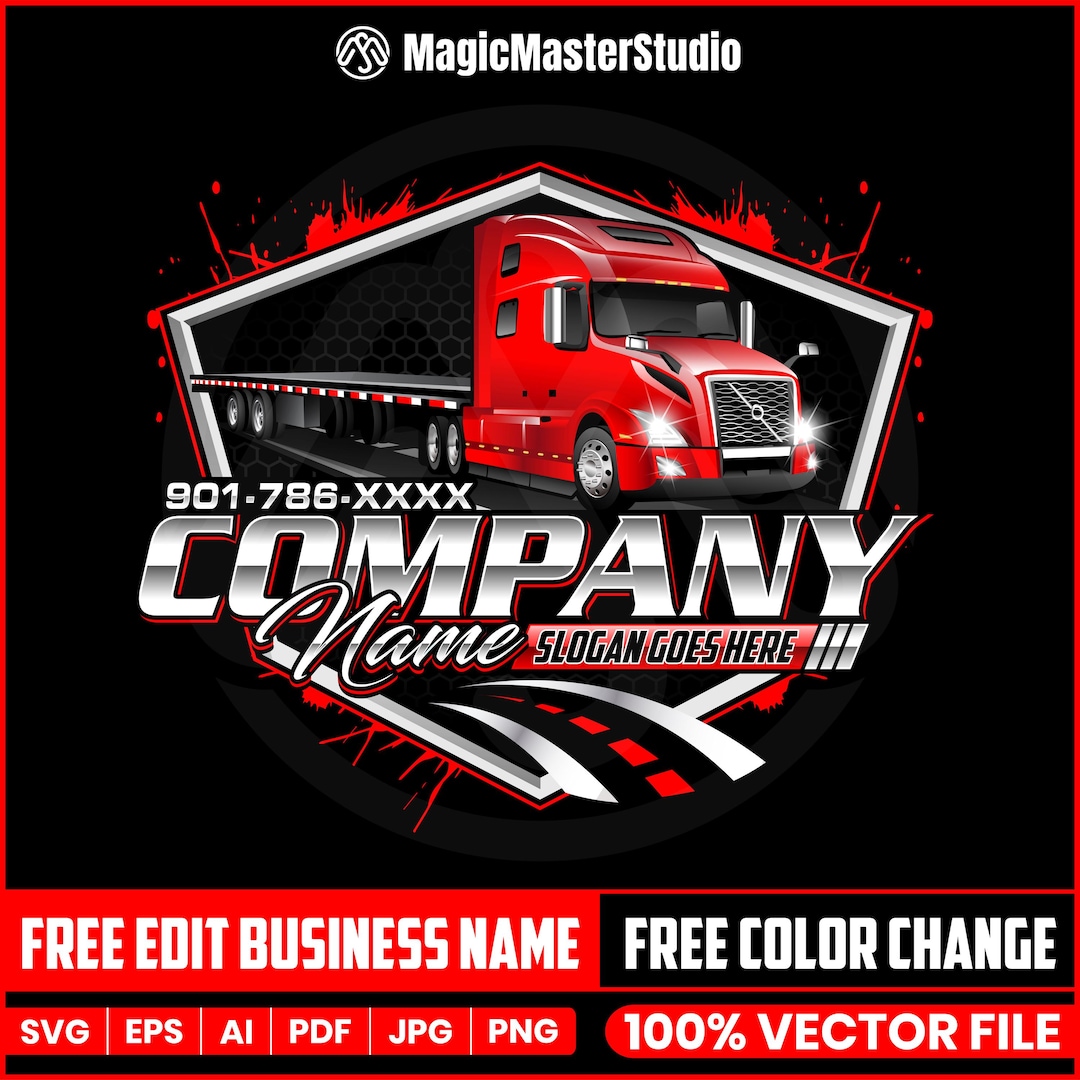 Trucking Logo Design, Volvo Truck Trailer Logo, Truck Trailer ...