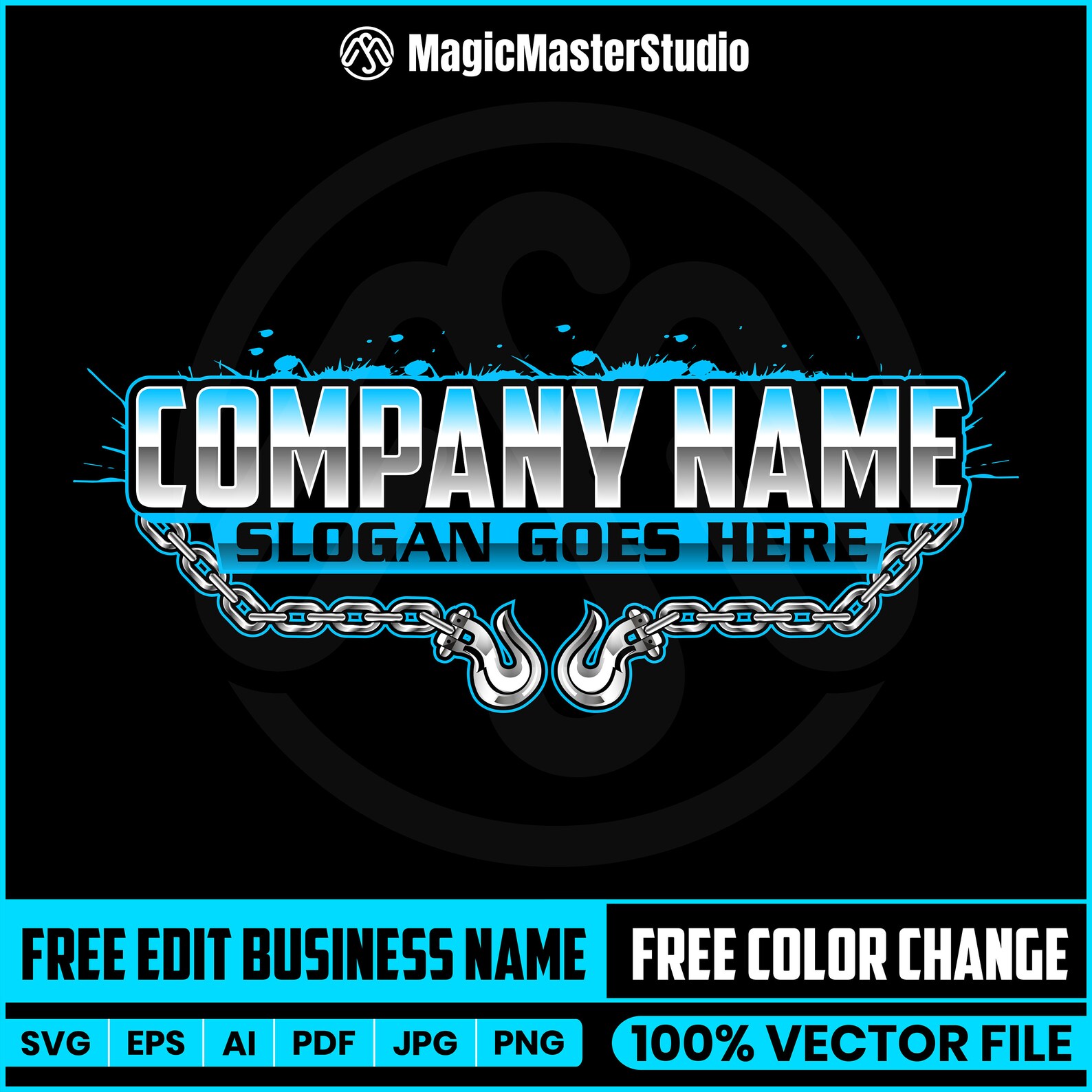 Trucking Company Logo With Truck Graphics Bold 3D Lettering Design for ...