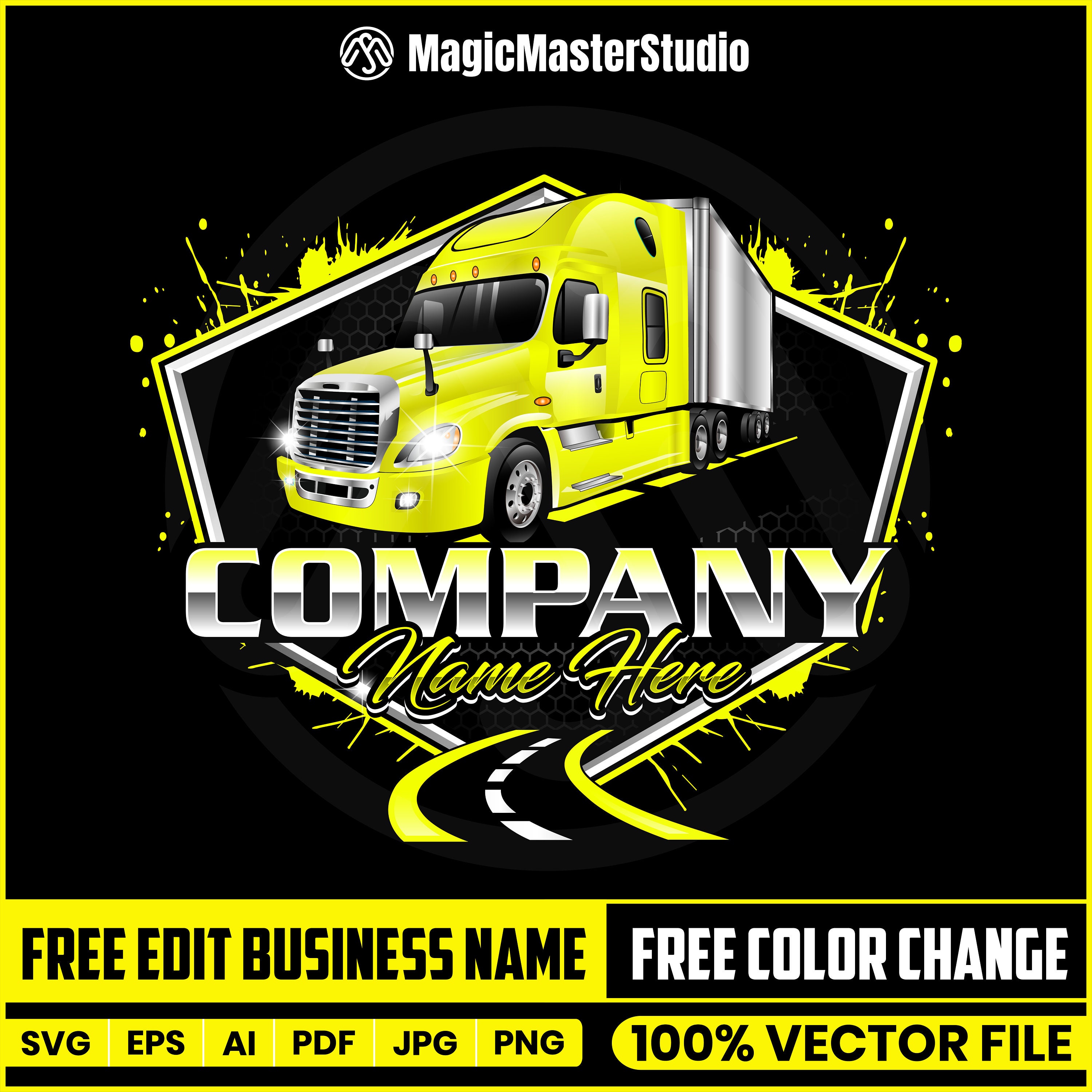 Truck Business Sign, Big Rig Logo, Truck Trailer, 18 Wheeler Logo ...