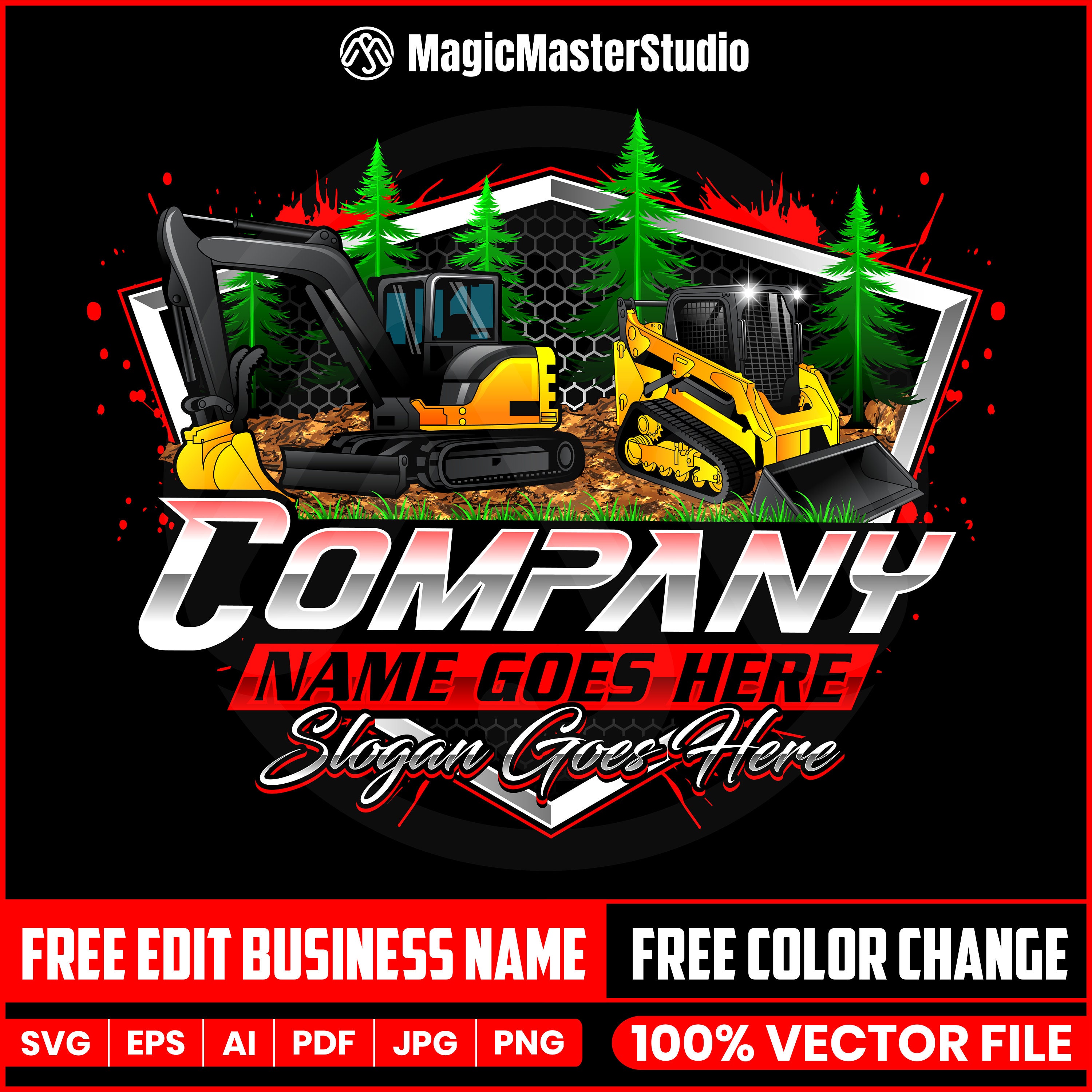 Excavator Construction Industrial Machinery Bulldozer Excavation ...