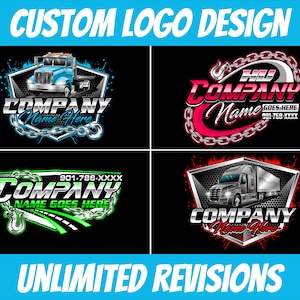 Custom Trucking Transport Hotshot Logistics Transportation Towing Chain ...