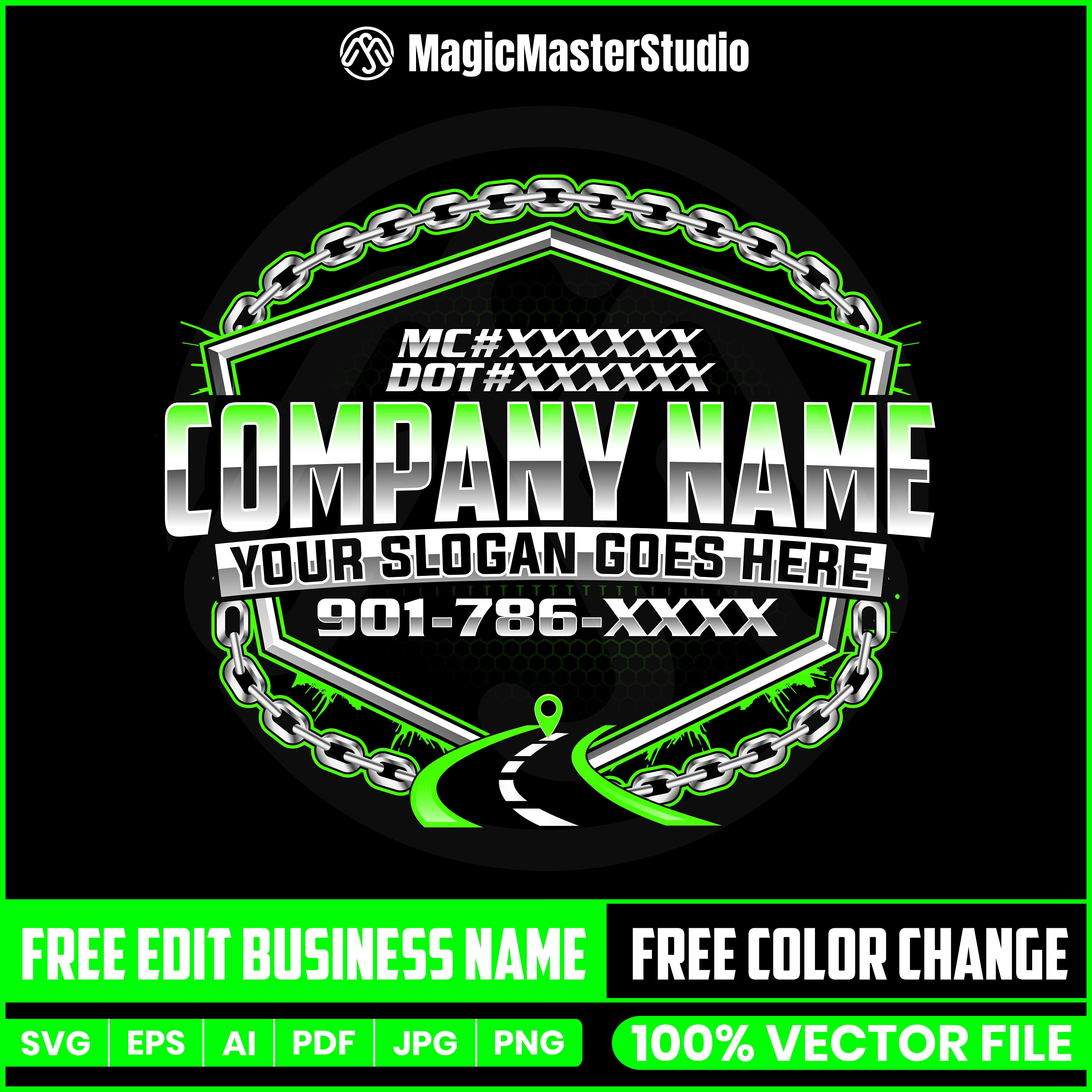 Towing Truck Logo Design, Towing Chain SVG, Towing Logo Template, Tow ...