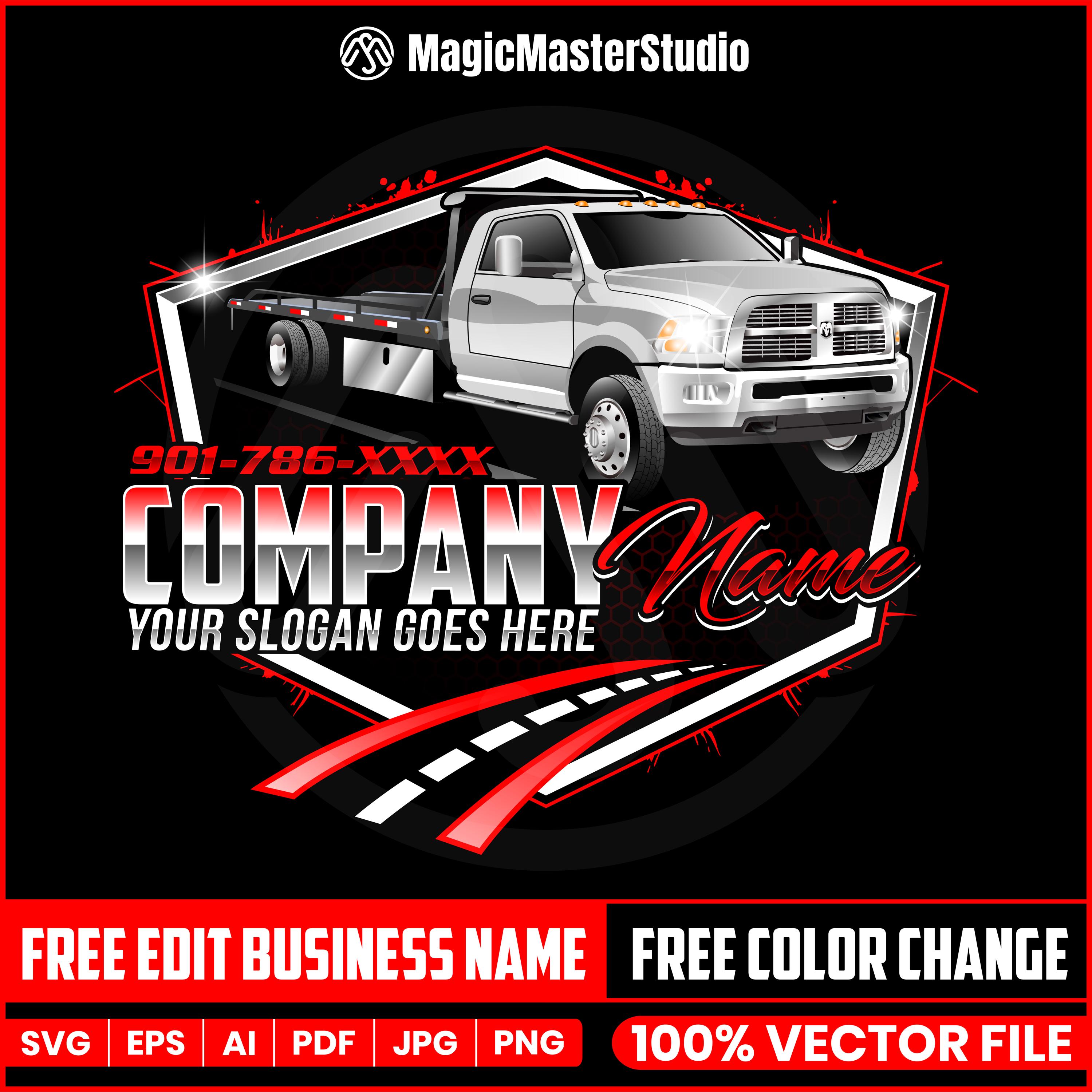 Trucking Logo Design, Hotshot Trucking Logo, Heavy Duty Logo, Pickup ...