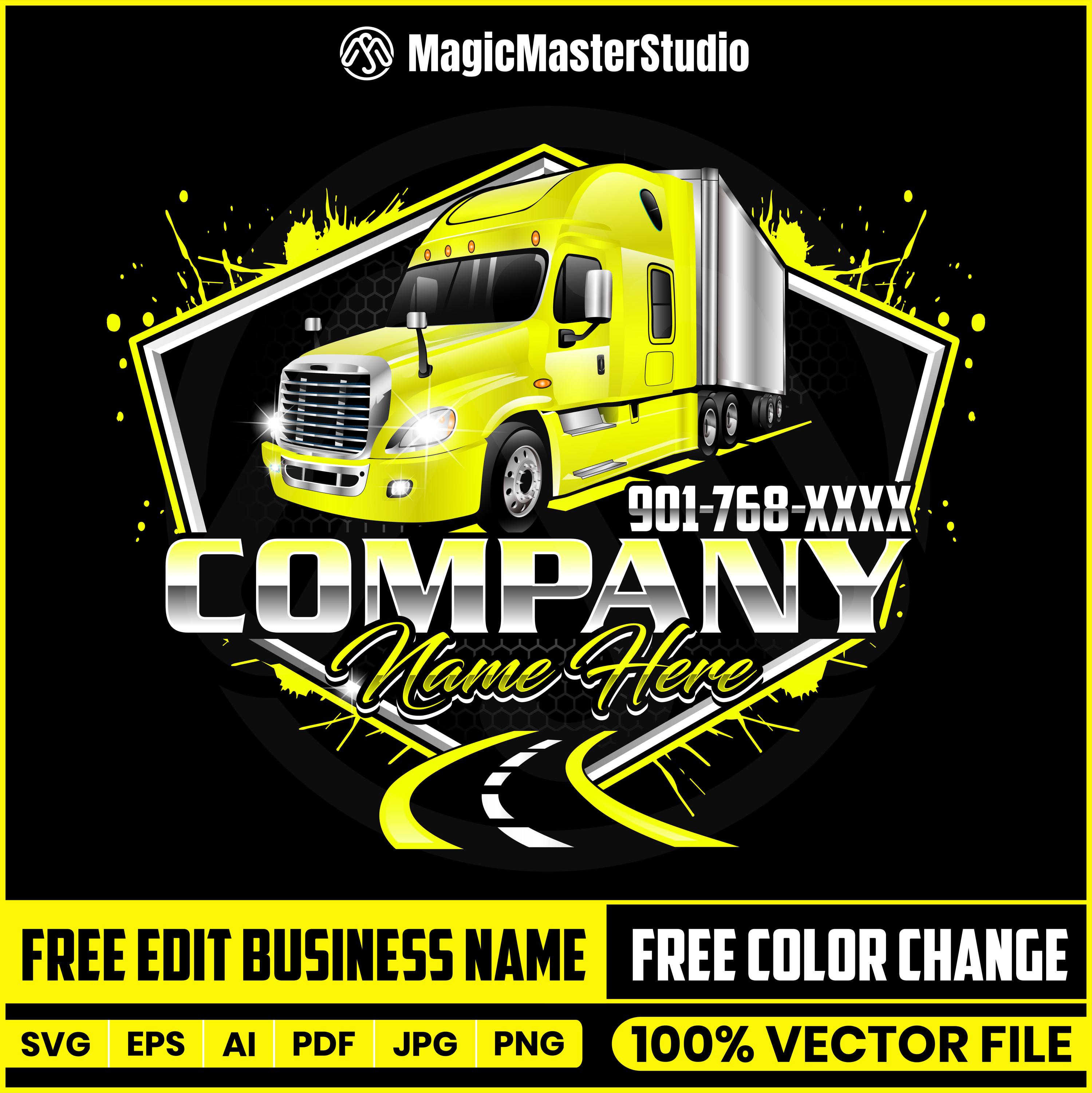 Truck Business Sign, Big Rig Logo, Truck Trailer, 18 Wheeler Logo ...