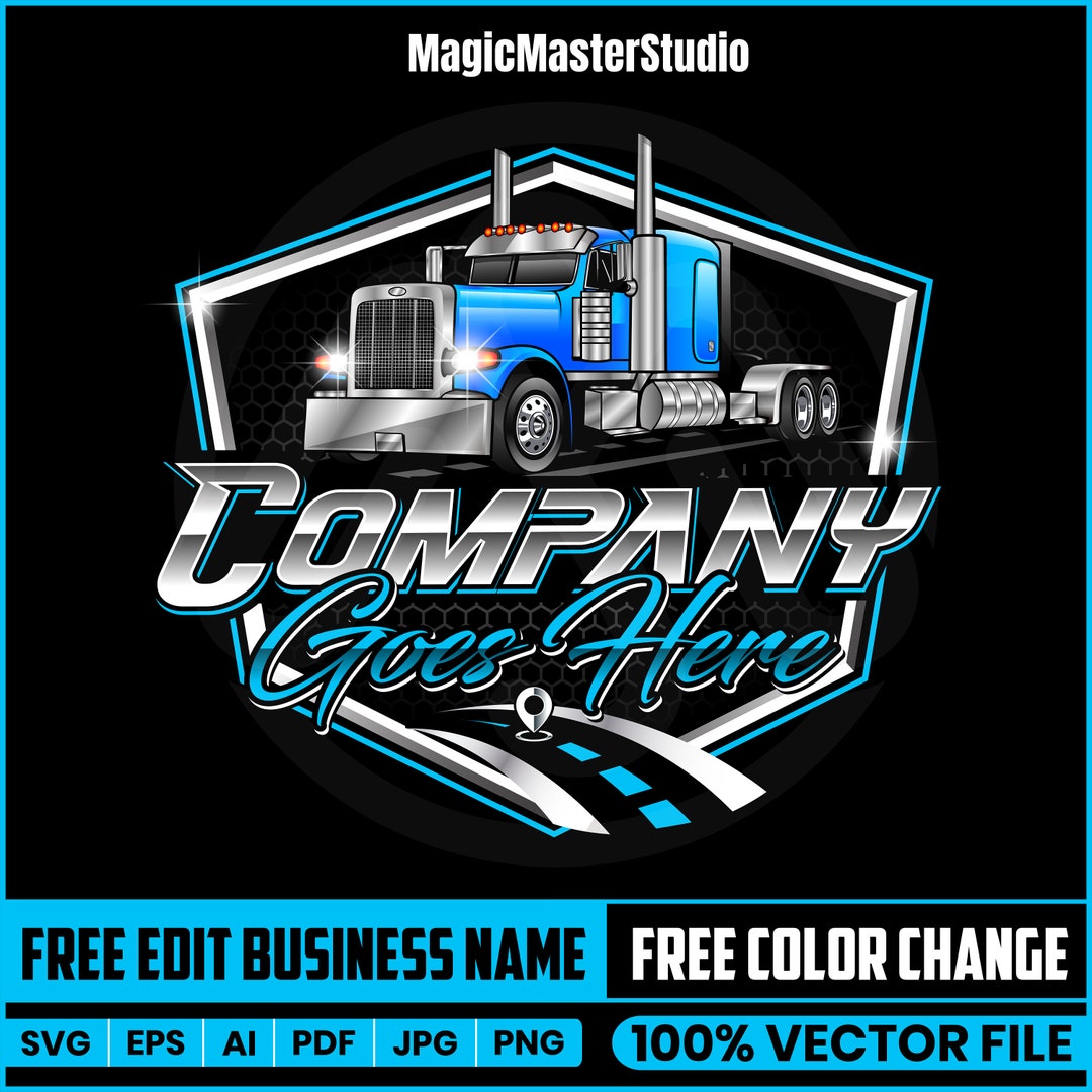 Truck Business Moving Truck, Big Rig Logo, Truck Trailer, 18 Wheeler ...