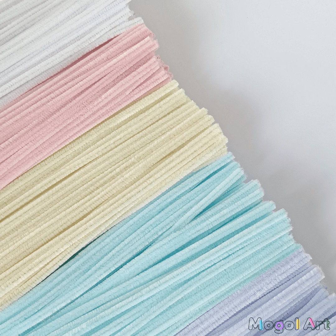 Pink/baby Blue Light Color Pipe Cleaner: 100 Pcs High Quality Craft ...