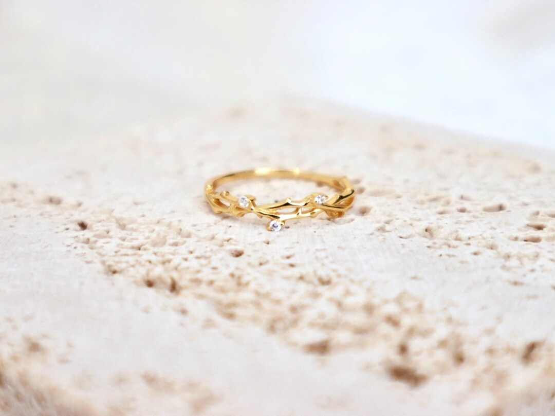 Filigree Vines Diamond 24K Gold Plated 925 Sterling Silver Yellow Gold ...