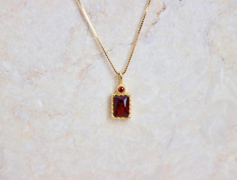 Vintage Princess Ruby Gemstone 24K Gold Plated S925 Silver Pendant ...