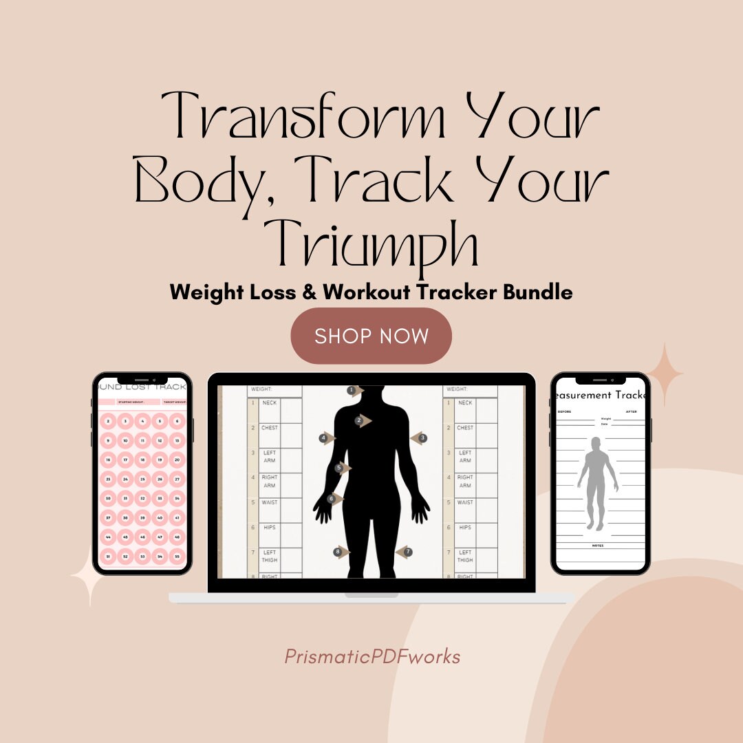Transform Your Body: Printable All-in-one Weight Loss & Workout Planner ...