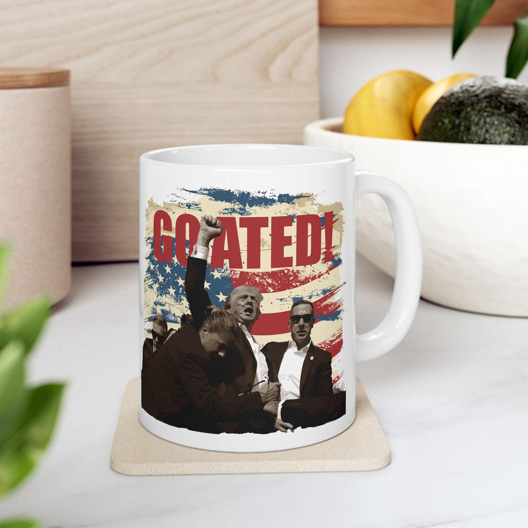Trump Shooting Coffee Mug Trump Assassination Goated Coffee Cup Trump ...