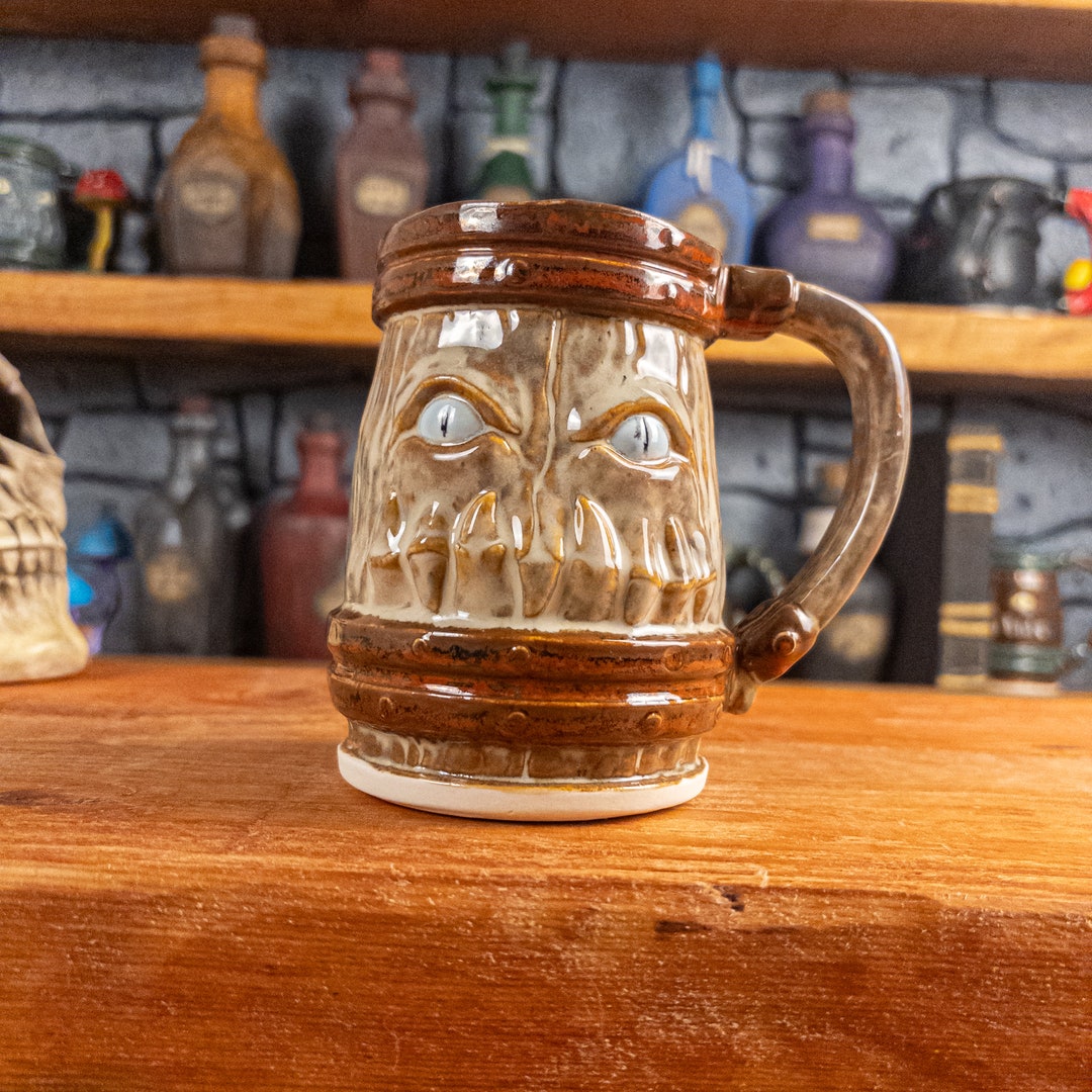 White/beige Monster Mimic Mug for Gamers, Dnd Inspired, D&D Gift ...