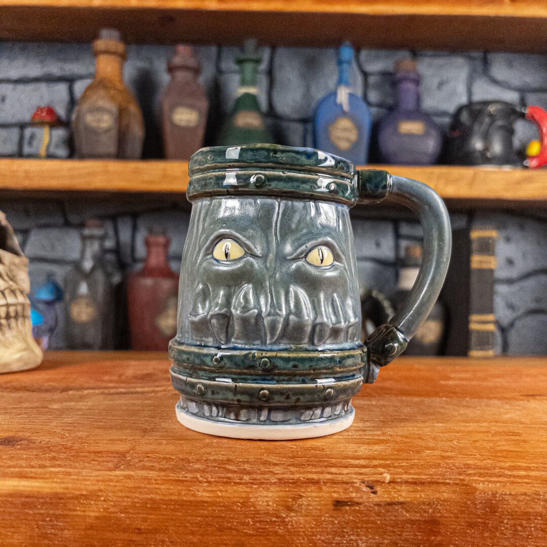 Blue/green Monster Mimic Mug for Gamers, Dnd Inspired, D&D Gift, Tavern ...
