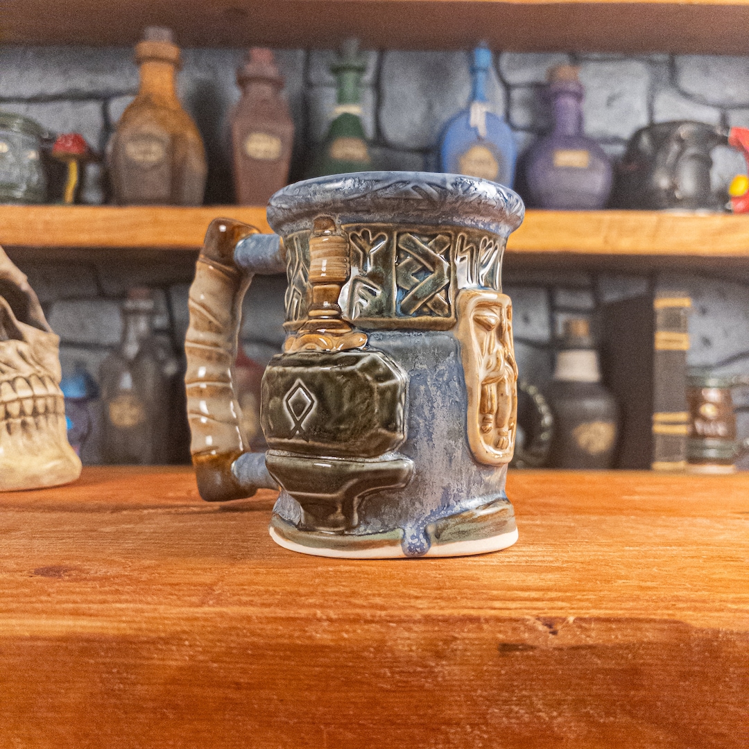 Blue Dwarf Mug for Gamers, Dnd and Lotr Inspired, D&D Gift, Tavern Mug ...