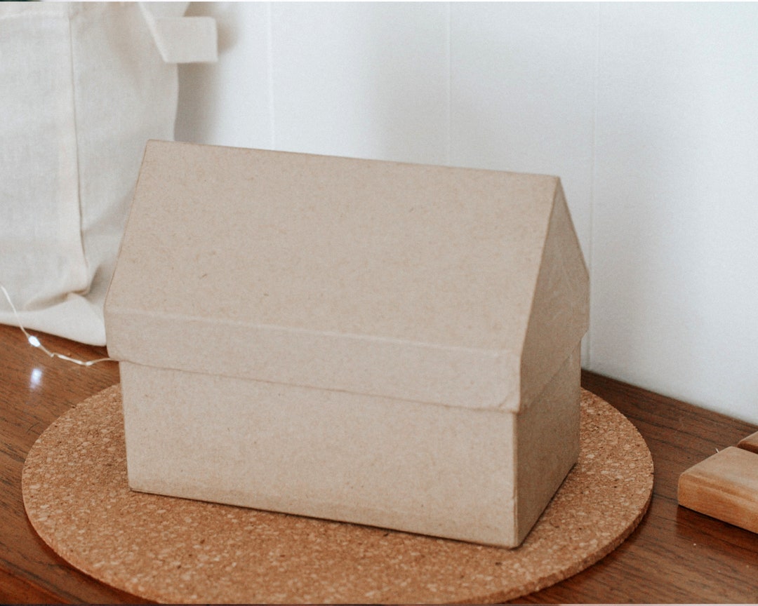 Paper Mache House Unfinished Gingerbread House/diy Putz House - Etsy