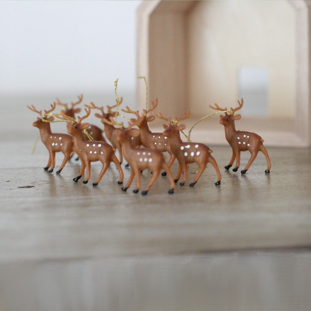 Vintage Style Retro Miniature Plastic Deer/diy Crafts/diorama/holidays ...