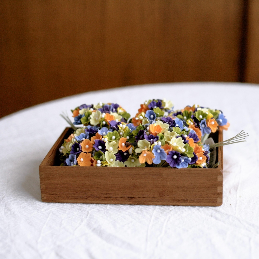 Vintage Forget Me Not Flowers/millinery Paper Flowers - Etsy