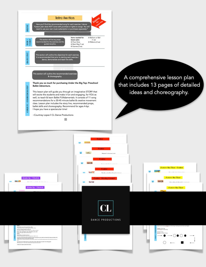 Under the Big Top: Preschool Ballet Adventure - Dance Class Lesson Plan ...