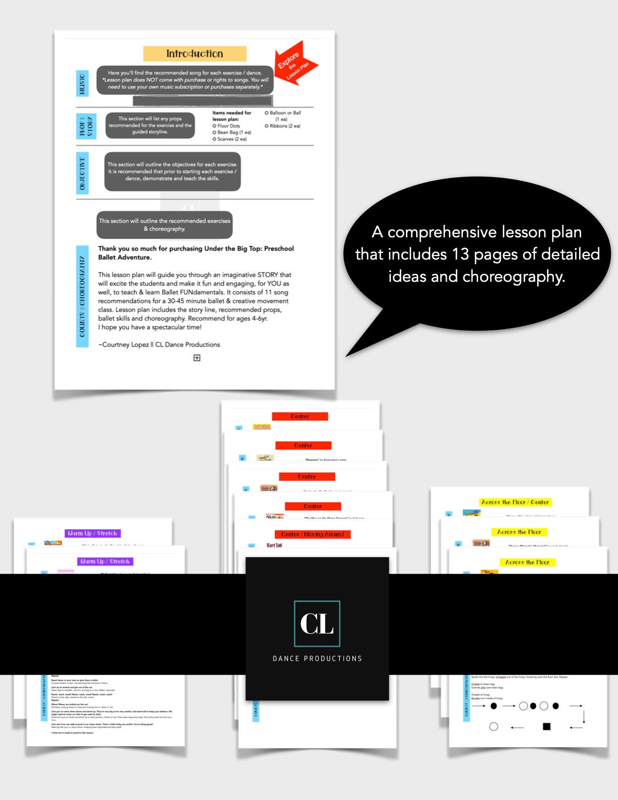 Under the Big Top: Preschool Ballet Adventure - Dance Class Lesson Plan ...