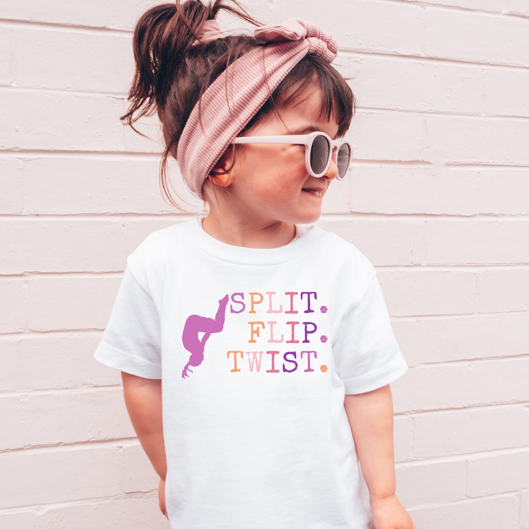 Toddler Backflip Gymnastics T-shirt, Split Flip Twist Gymnast Shirt ...