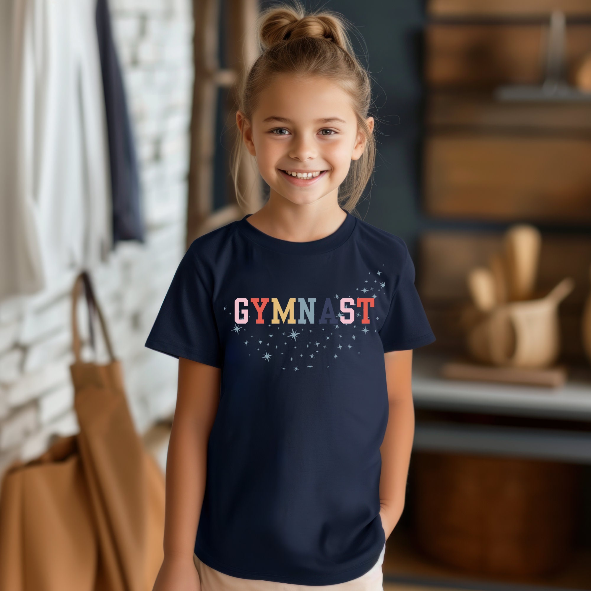 Girl's Gymnast T-shirt, Kids Gymnastics Tee, Gymnastics Lover Gift ...