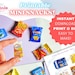 1:6 Scale PRINTABLE Snack Set | Miniature Printable Food | Mcsminis - Etsy
