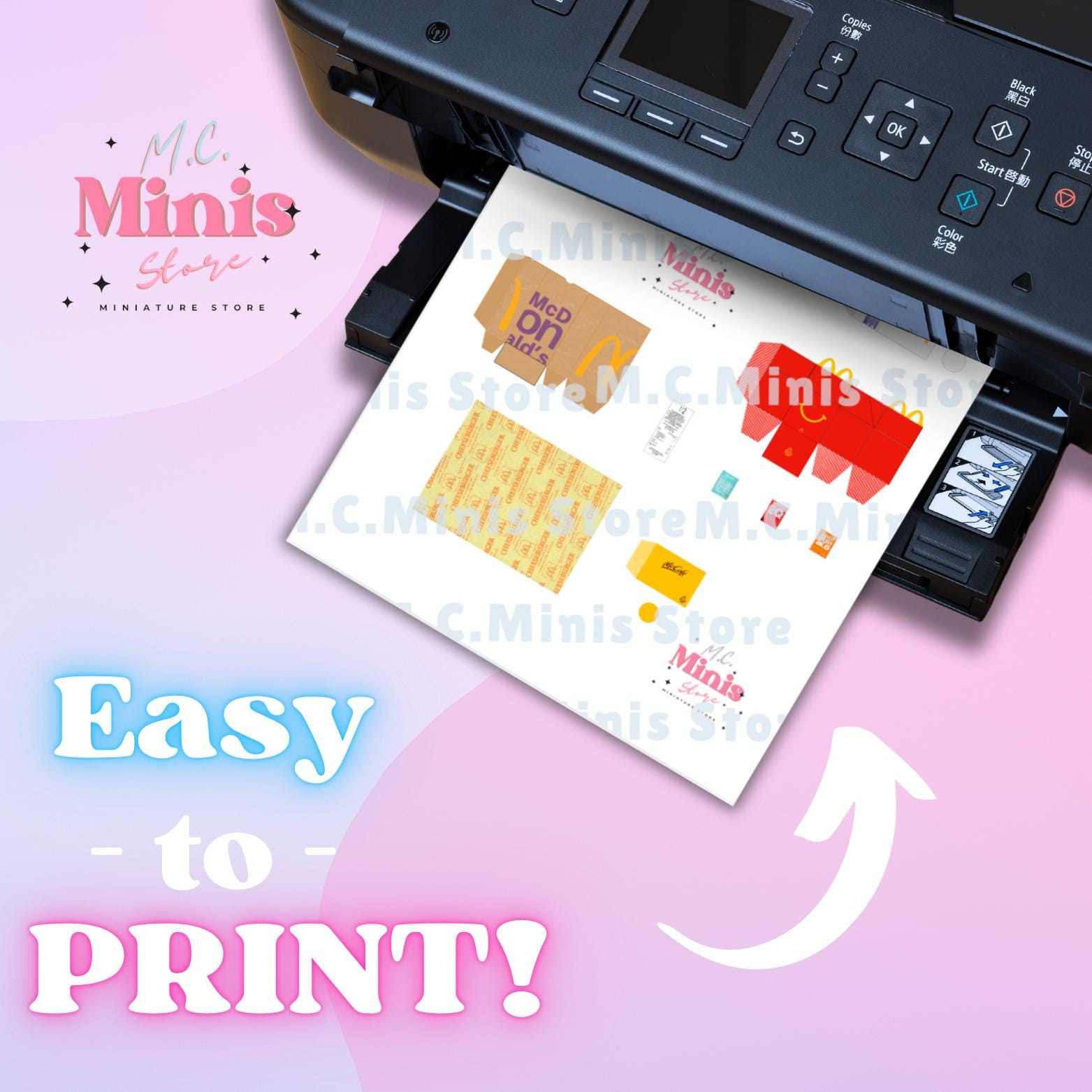 1:6 Scale PRINTABLE Fast Food Kit | Miniature Printable Fast Food - Etsy