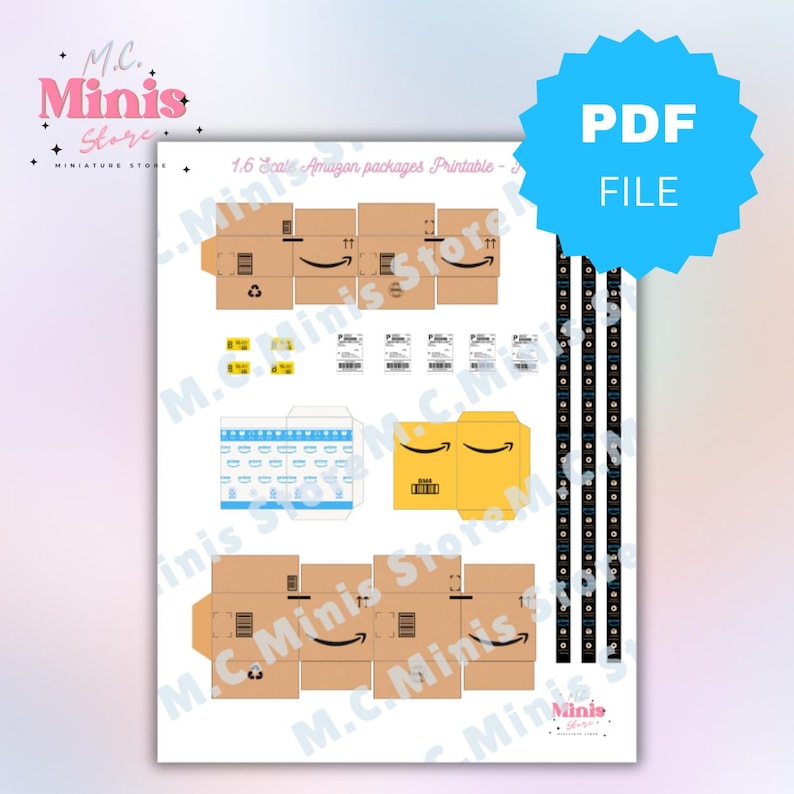1:6 Scale PRINTABLE Packages! | Miniature Printable Shipping Packages ...