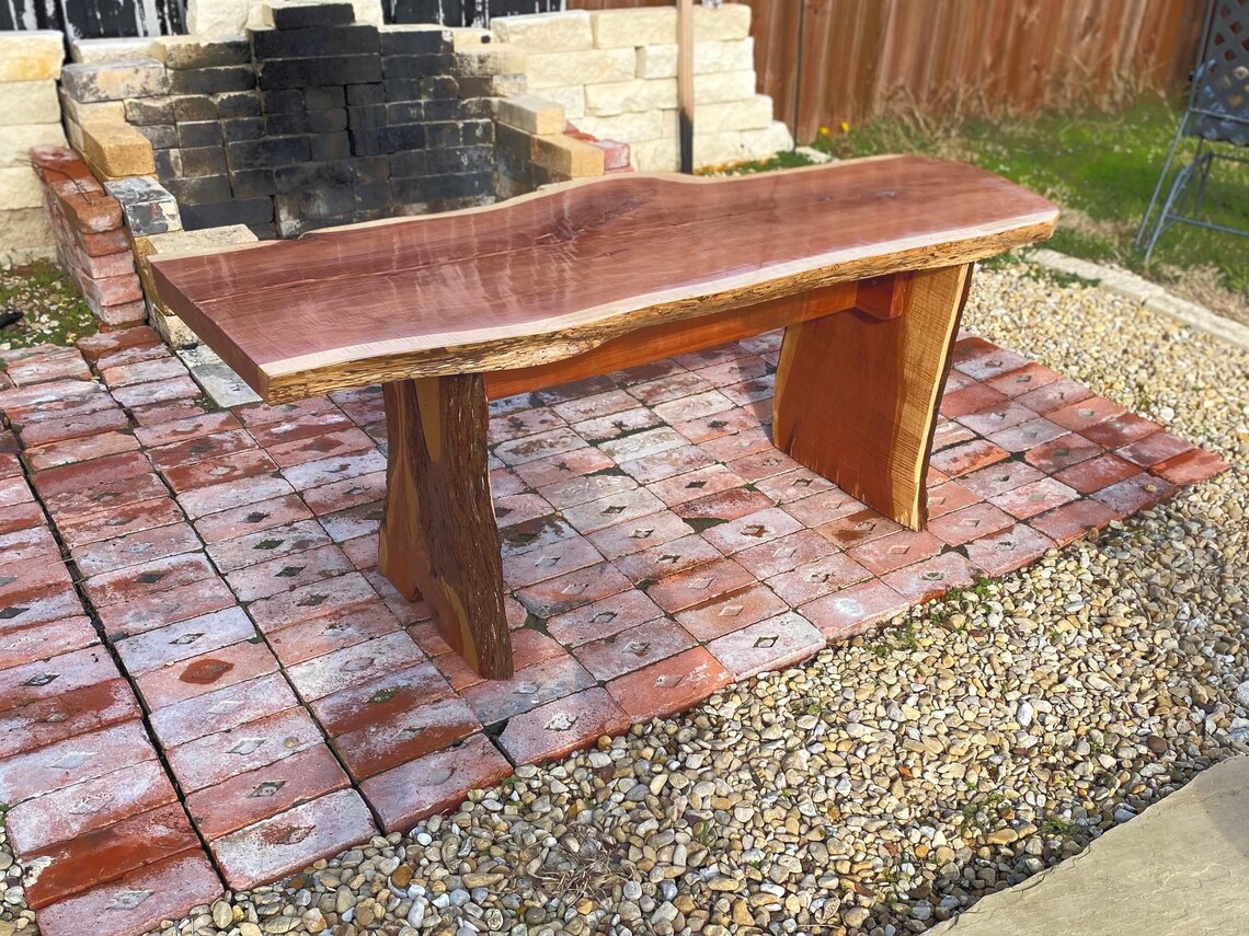 Rustic Handmade Cedar Bench - Etsy