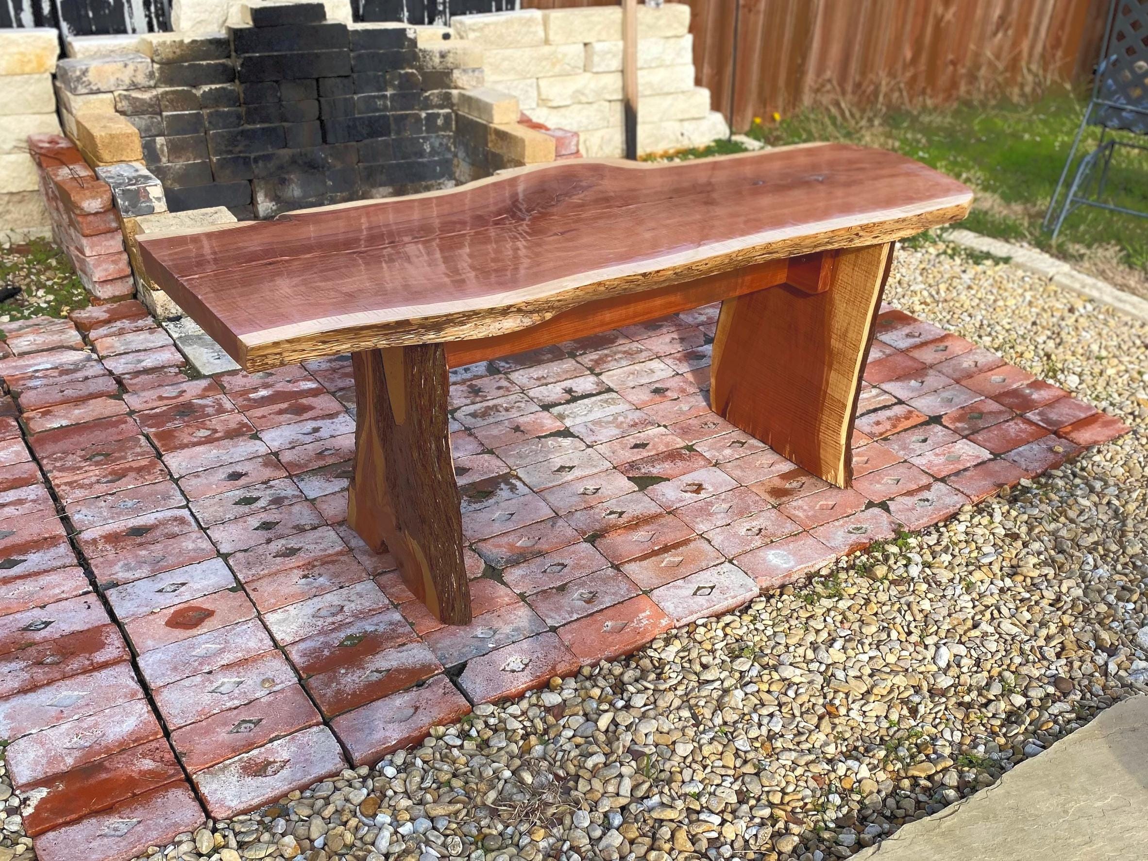 Rustic Handmade Cedar Bench - Etsy