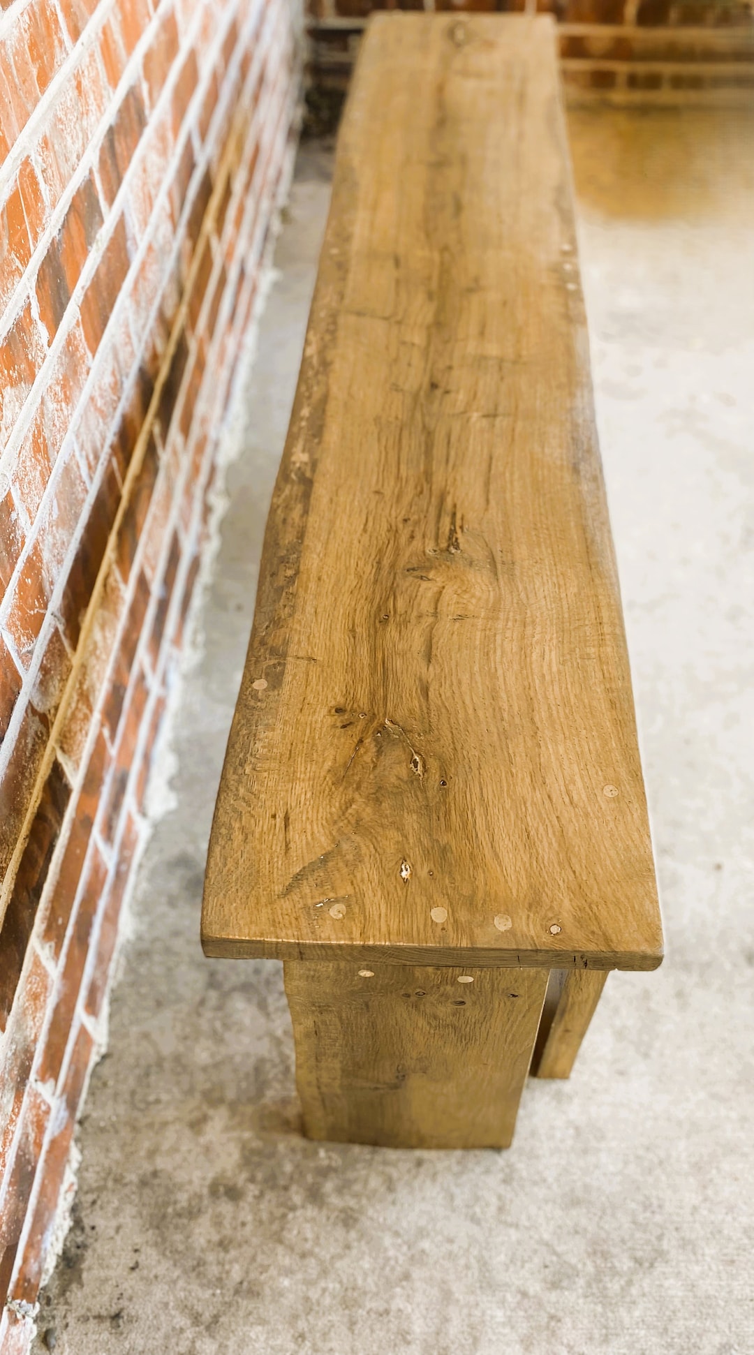 Solid Wood Oak Bench - Etsy