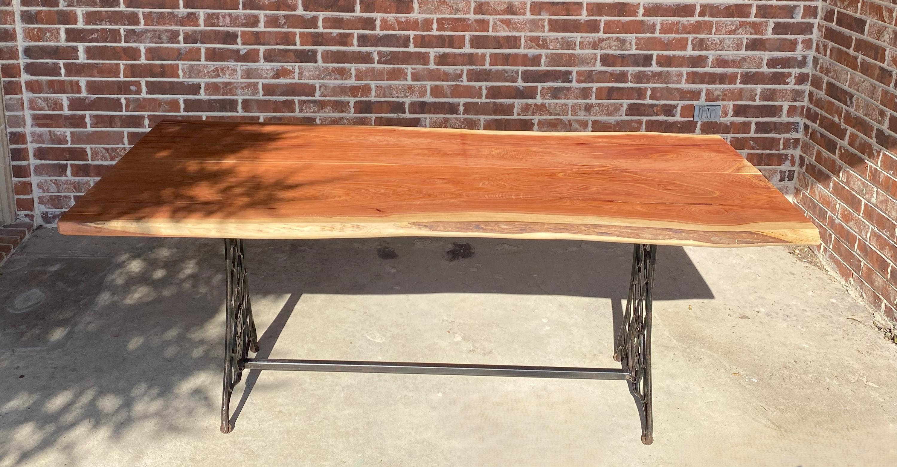 Cedar Table on Singer Sewing Machine Frame - Etsy
