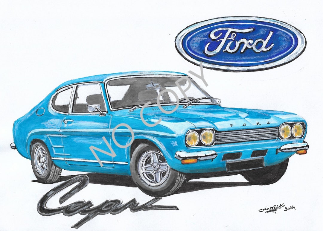 Ford Capri Drawing - Etsy
