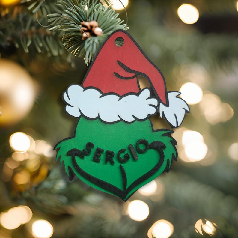 Diseño Digital Esferas Navideñas del Grinch para laser - Grinch ...