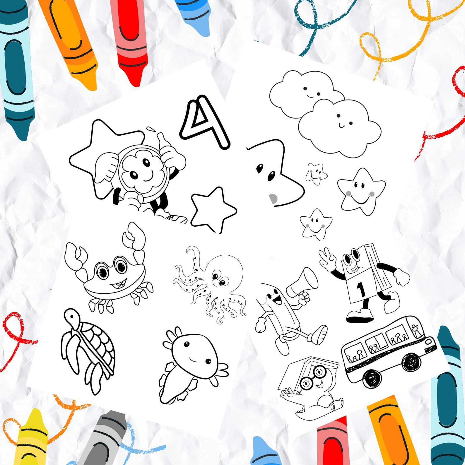 25 Coloring Pages for Kids, Kawaii Coloring Page, Printable Coloring ...