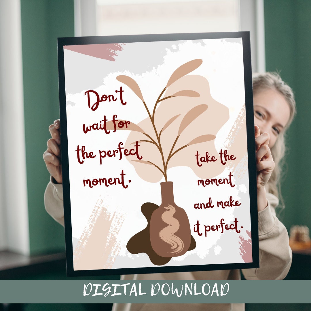 Boho Quote Wall Art, Motivational Poster, Bohemian Wall Print, Quote ...