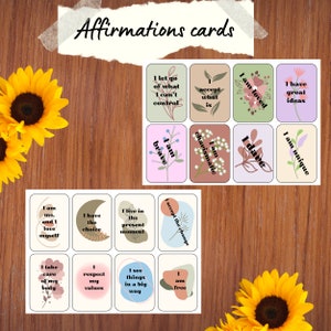 40 Affirmations Cards, Printable Affirmation Cards, Positive ...