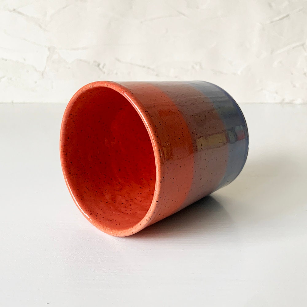 Handmade Stoneware Rocks Cup: Colorful Cocktail Cup - Etsy