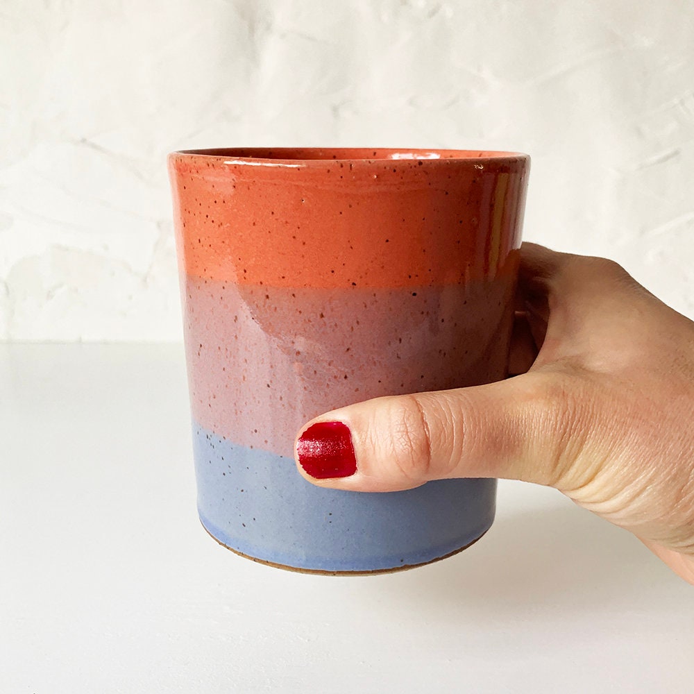Handmade Stoneware Rocks Cup: Colorful Cocktail Cup - Etsy