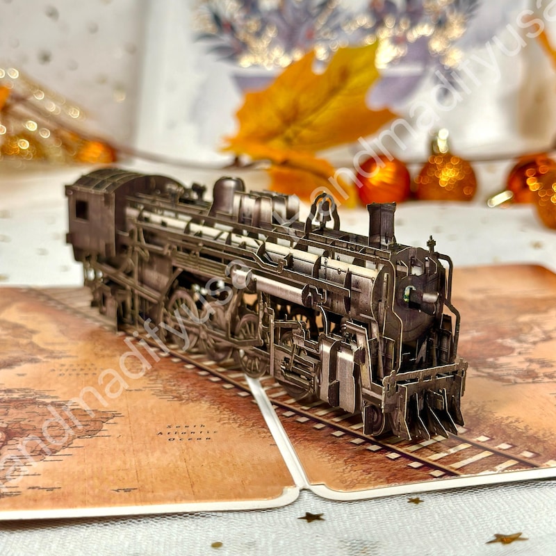 Train Christmas Cards Box - Etsy