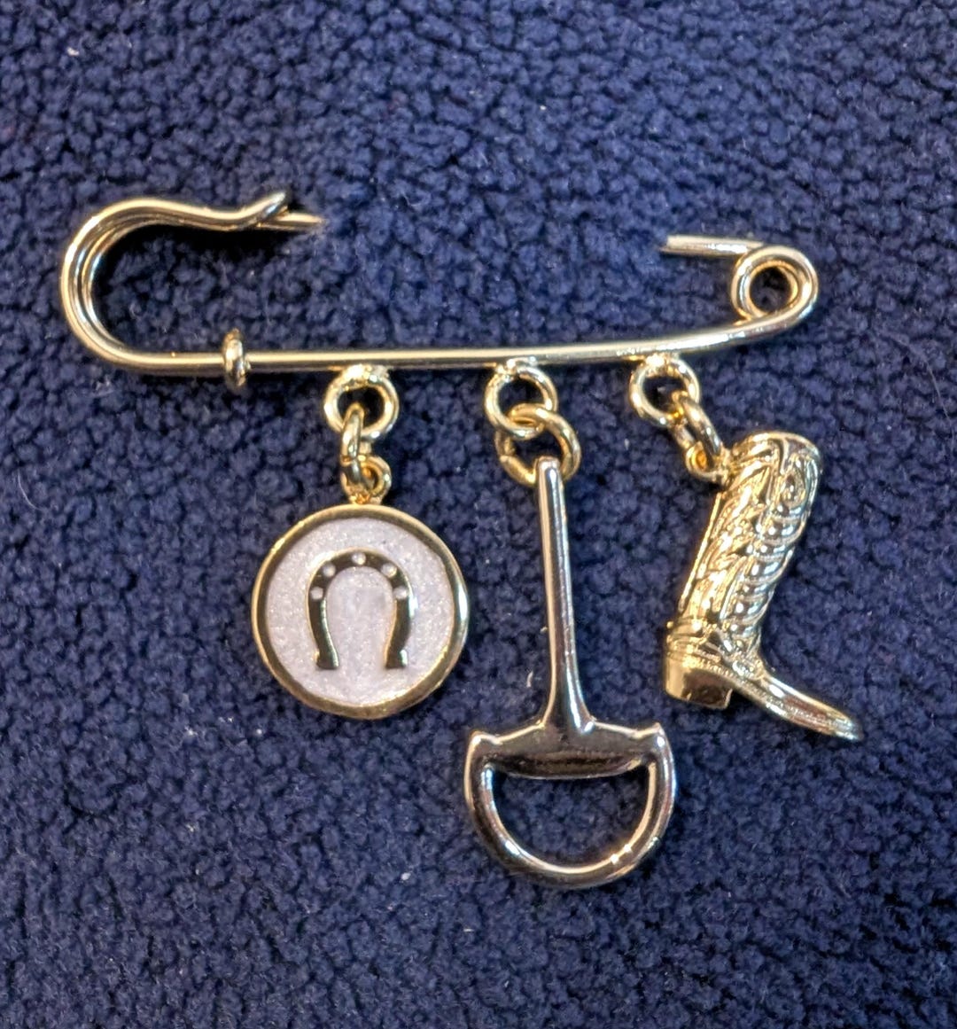 Western Charm Pin: Cowboy Boot, Snaffle Bit, Horse Lover Gift - Etsy