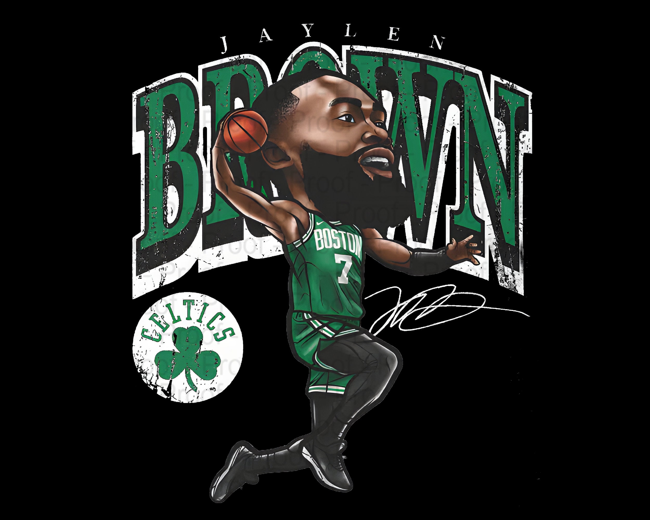 Jaylen Brown Design , PNG Digital File, Printable T-shirt Design ...