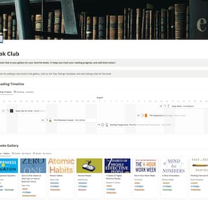 Notion Book Club Template, Book Tracker, Book List, Reading List, Notes ...