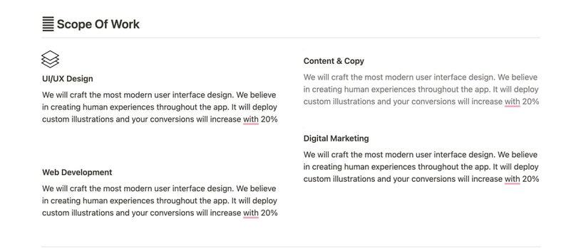 Notion Contract Proposal Template, Project Management, Project Bid ...