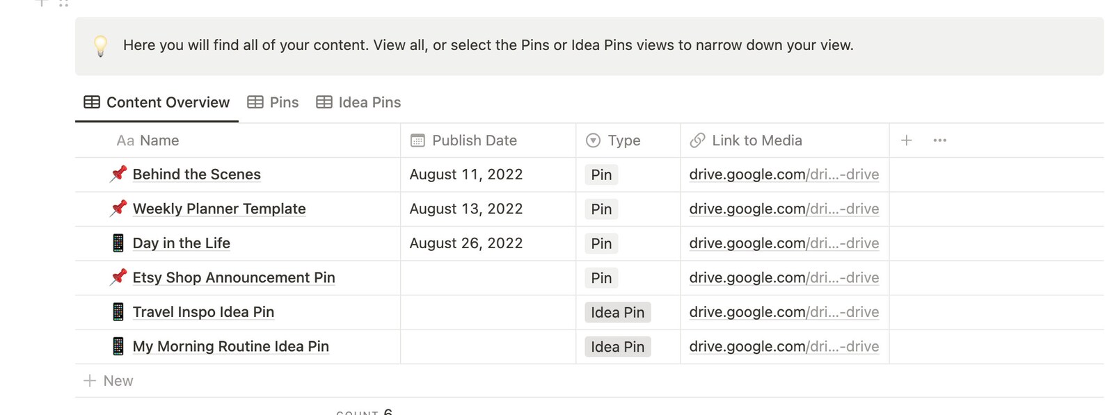 Notion Pinterest Creator Template, Pinterest Goal Tracker, Pinterest ...